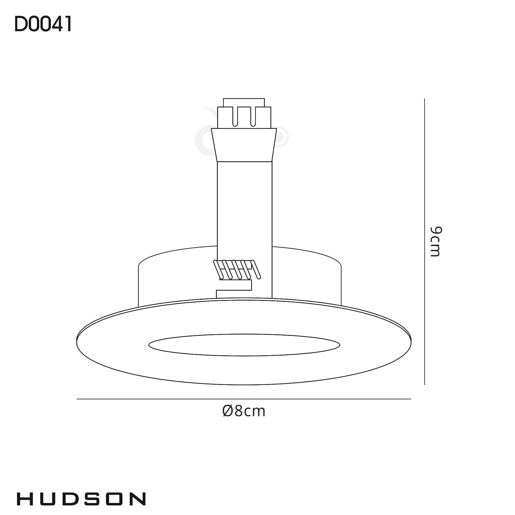 Hudson GU10 Fixed Downlight White Cut Out 60mm