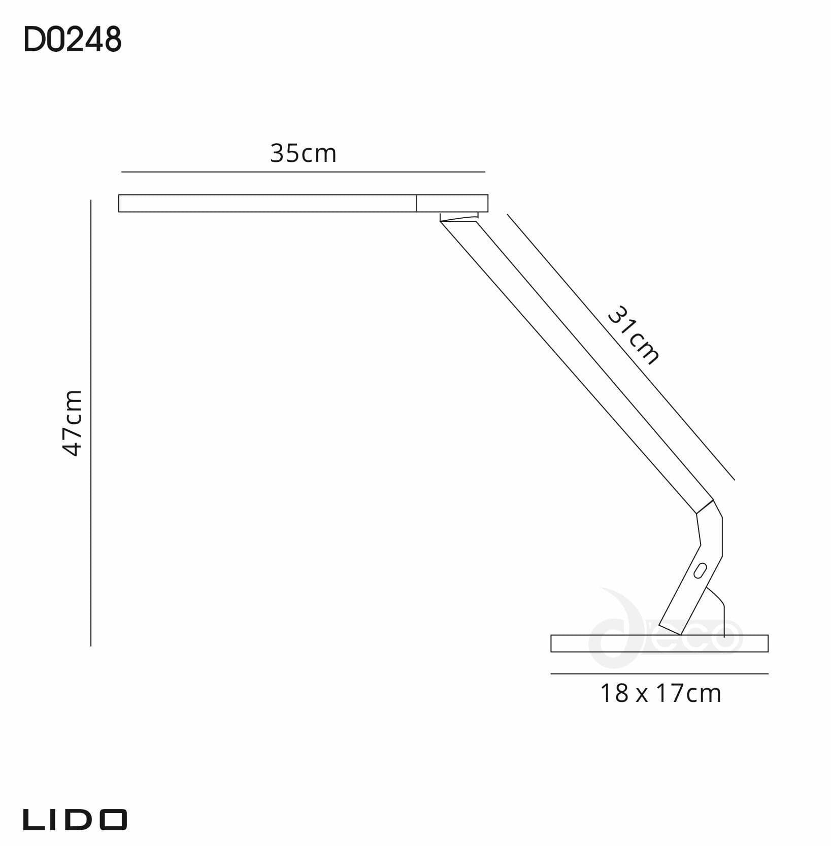 Lido LED Table Lamp White With USB Charging Port 15W 960lm 3300/4200 ...