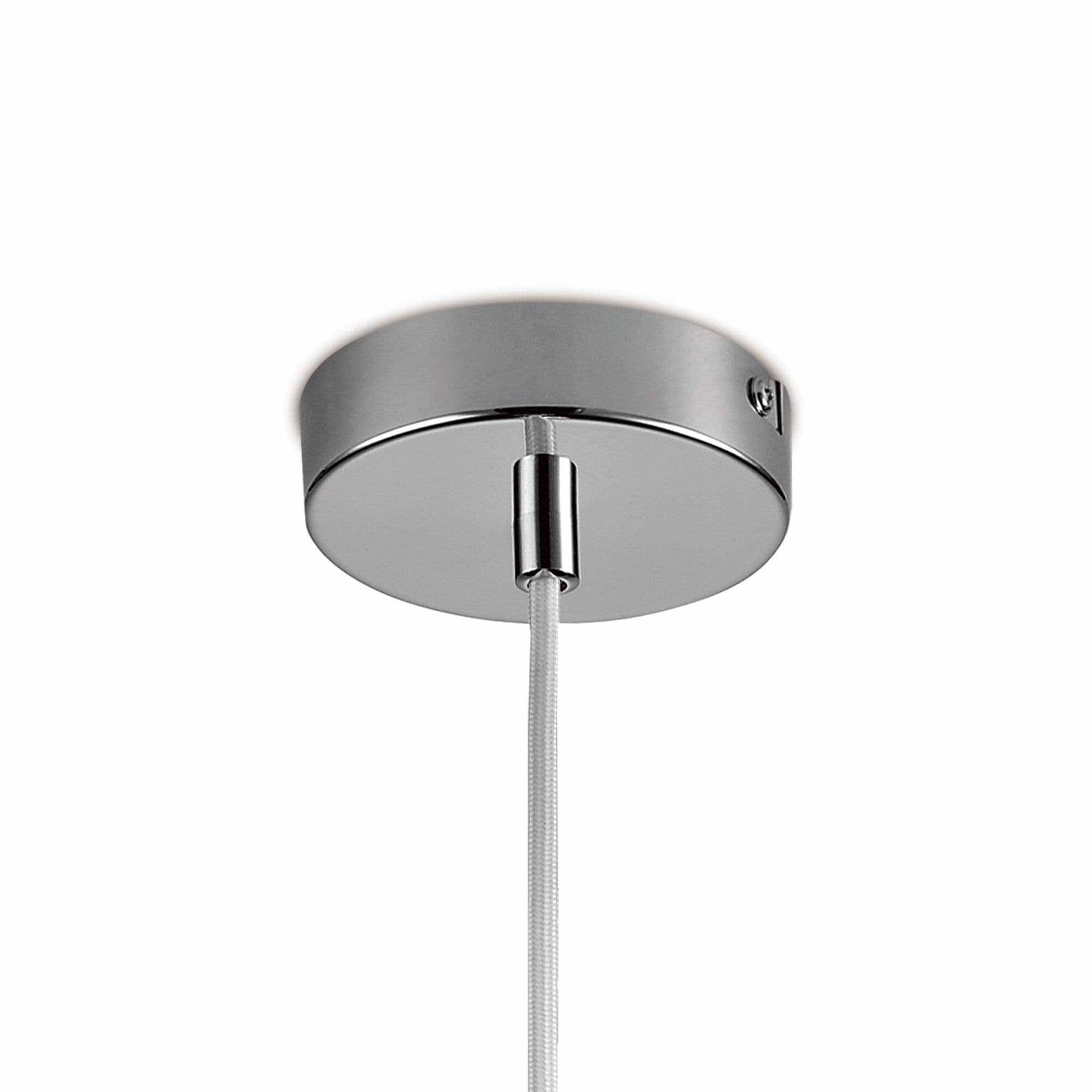 Mia Single Tube Pendant 1 Light E27 White/Clear Glass