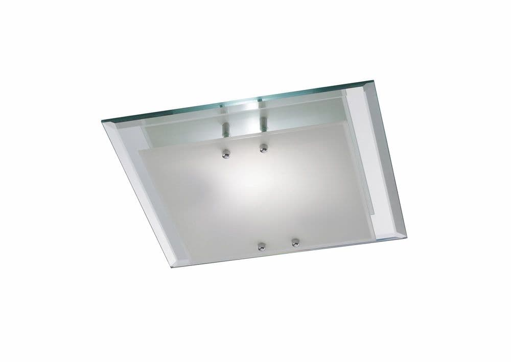 Mira Ceiling 350mm Square 2 Light E27 Polished Chrome