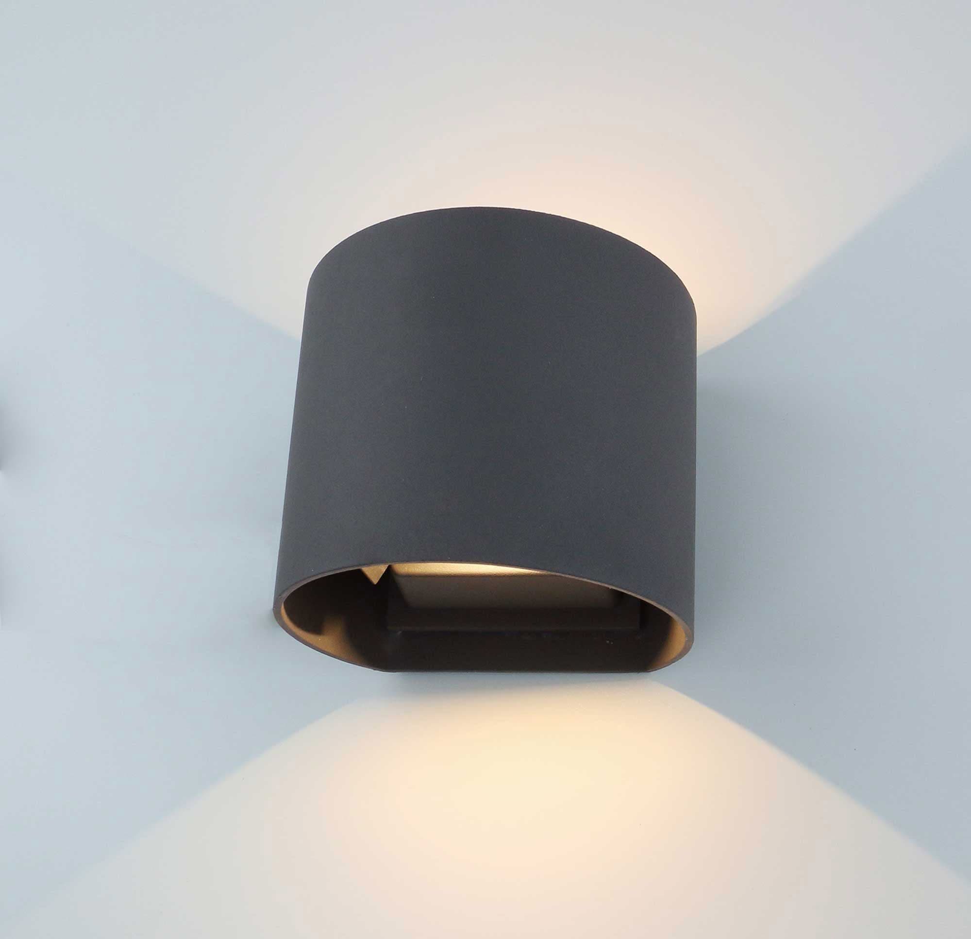 Ottawa Up & Downward Lighting Wall Light 2x3W LED 3000K Anthracite ...