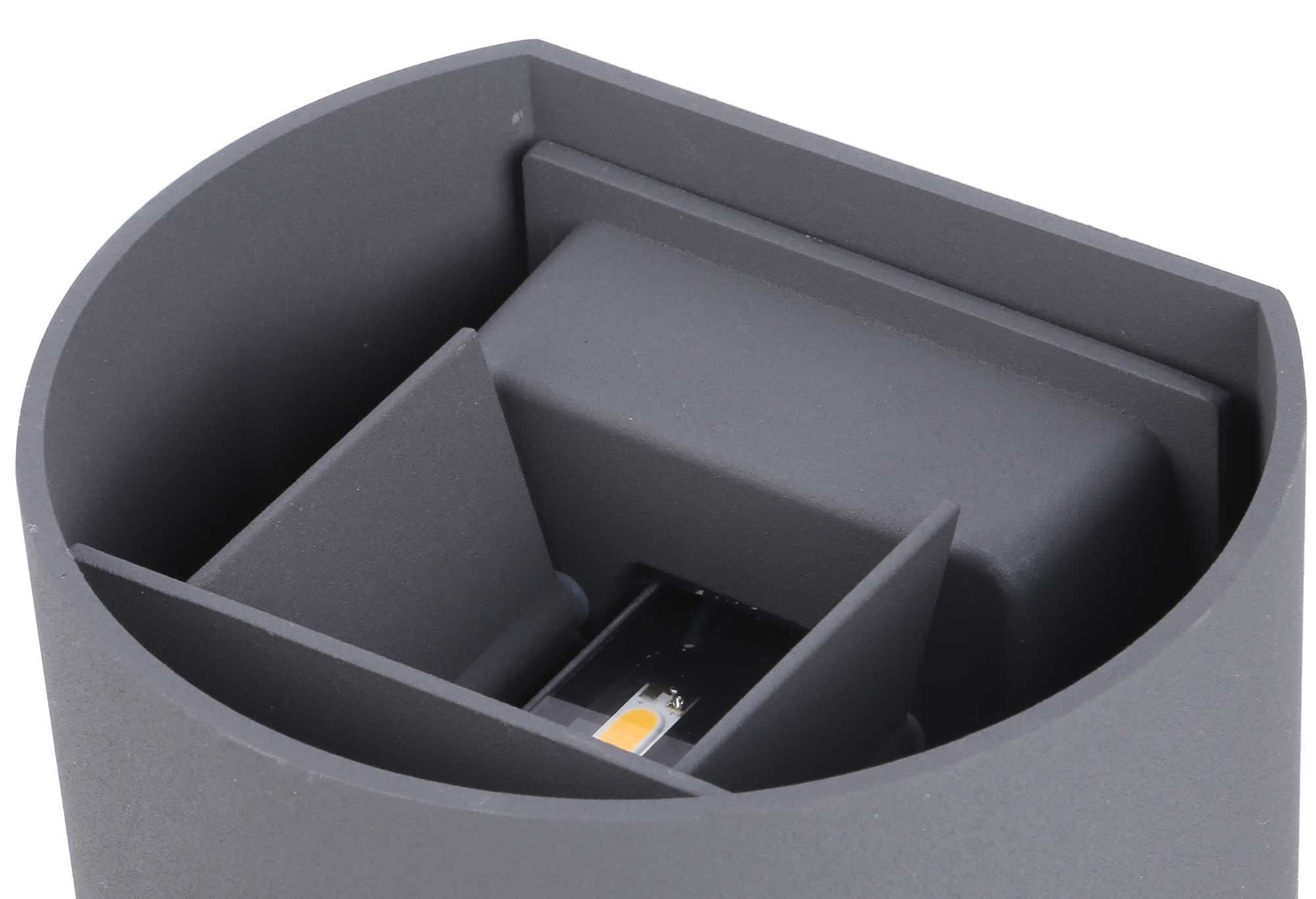 Ottawa Up & Downward Lighting Wall Light 2x3W LED 3000K Anthracite ...
