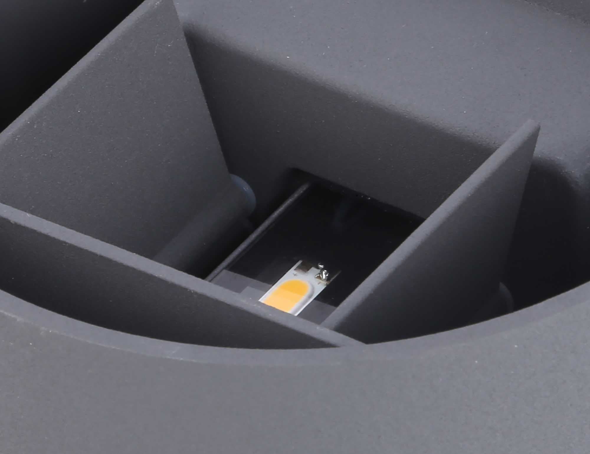 Ottawa Up & Downward Lighting Wall Light 2x3W LED 3000K Anthracite ...