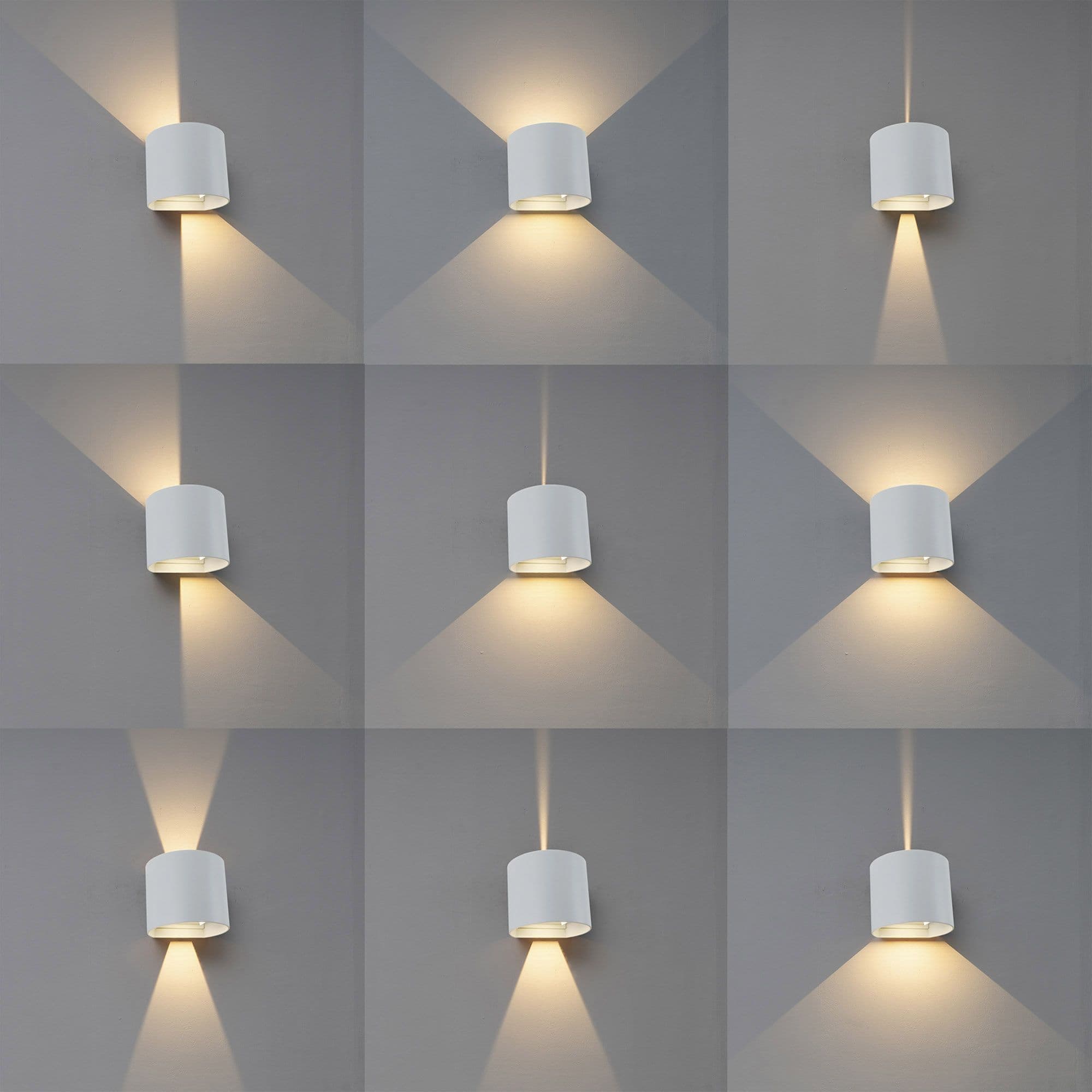 Ottawa Up & Downward Lighting Wall Light 2x3W LED 3000K Sand White ...