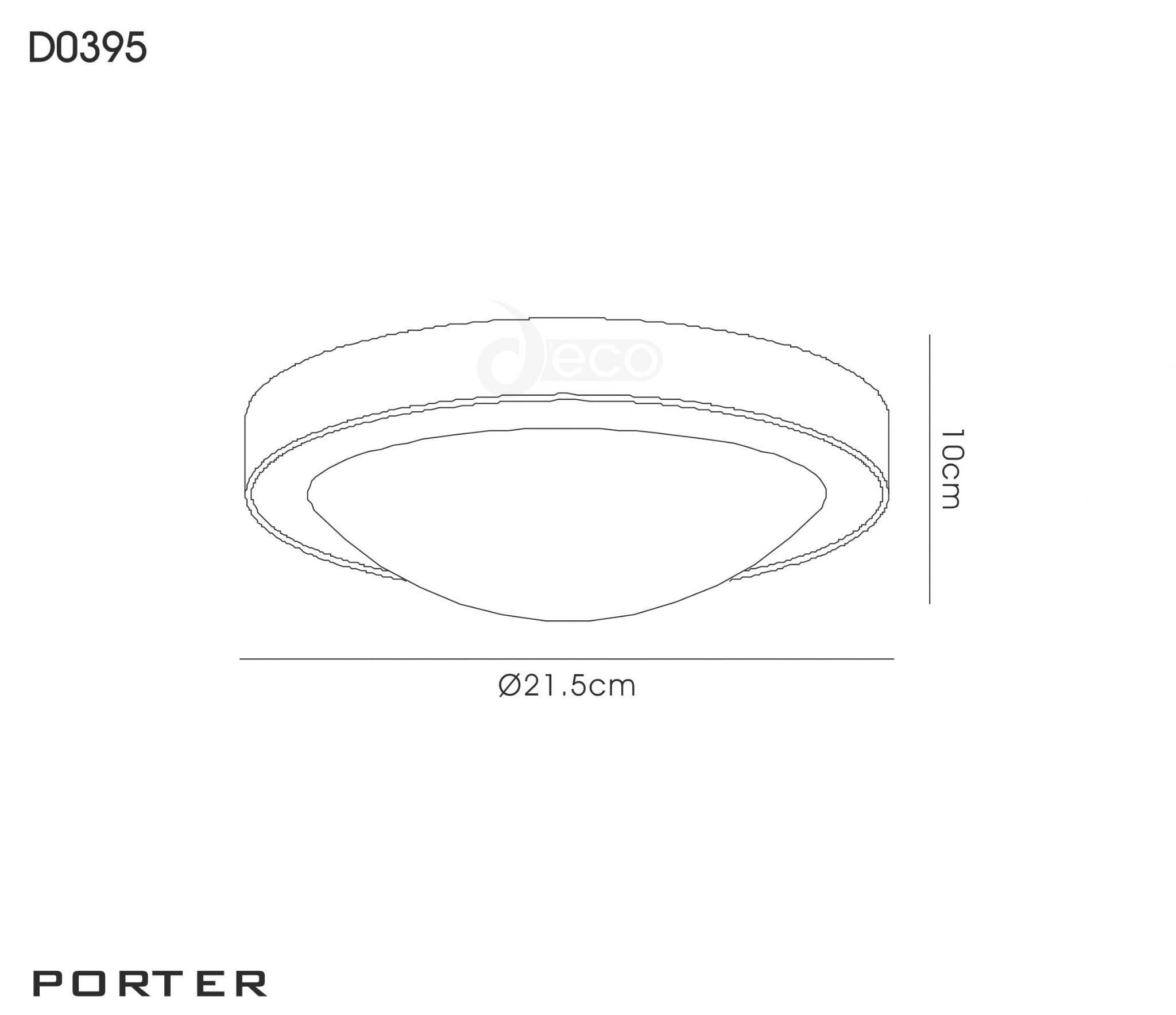 Porter IP44 1 Light E27 Small Flush Ceiling Light Satin Nickel With ...