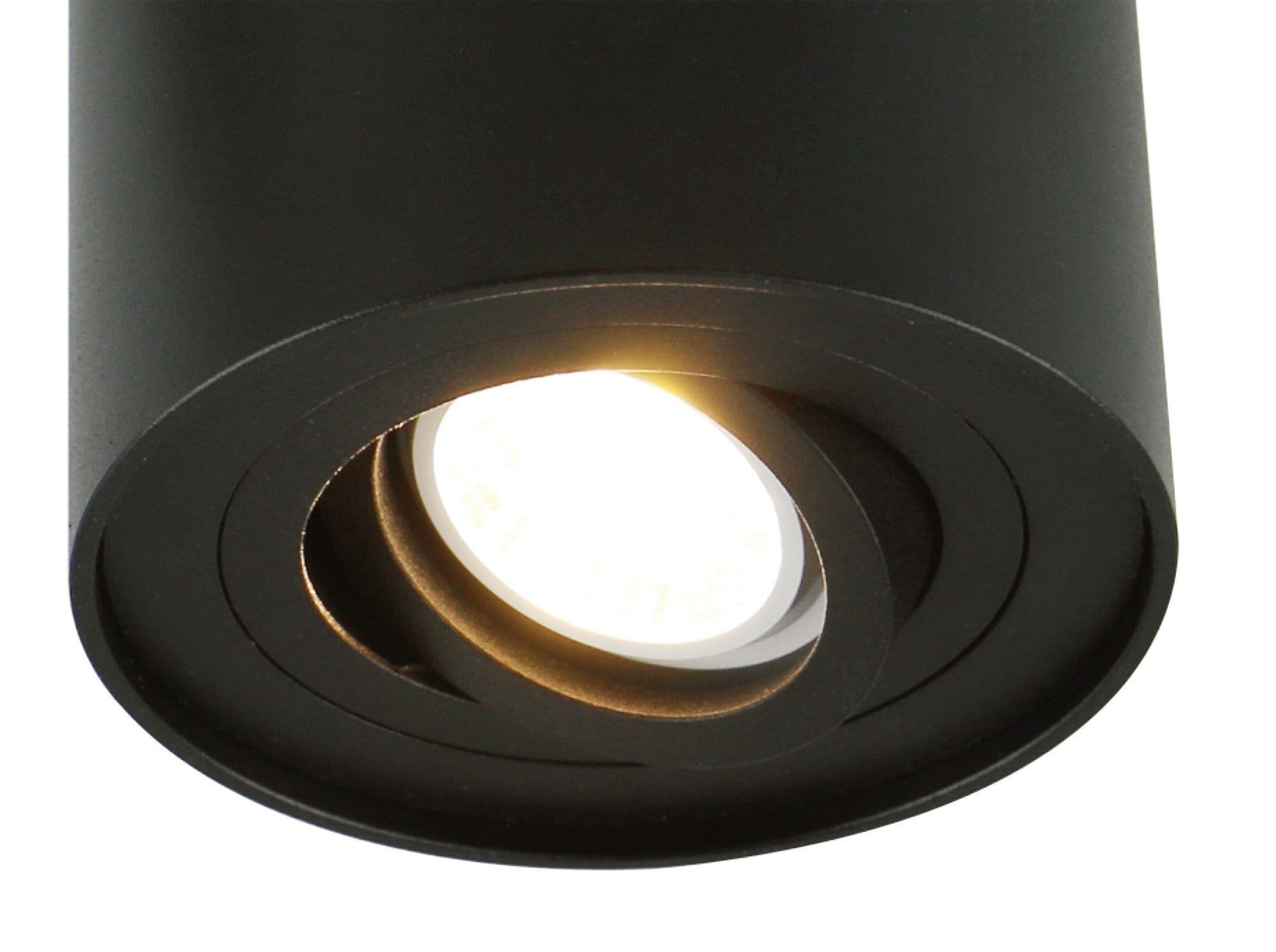 Rico Adjustable Cylinder Spotlight 1 Light GU10 Sand Black