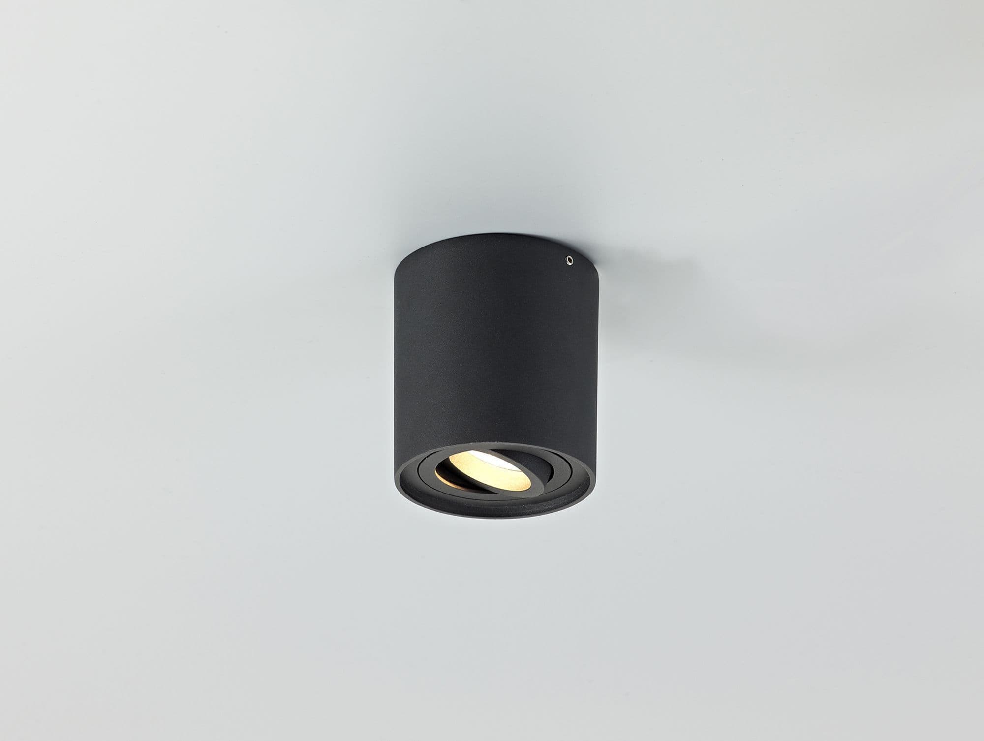 Rico Adjustable Cylinder Spotlight 1 Light GU10 Sand Black