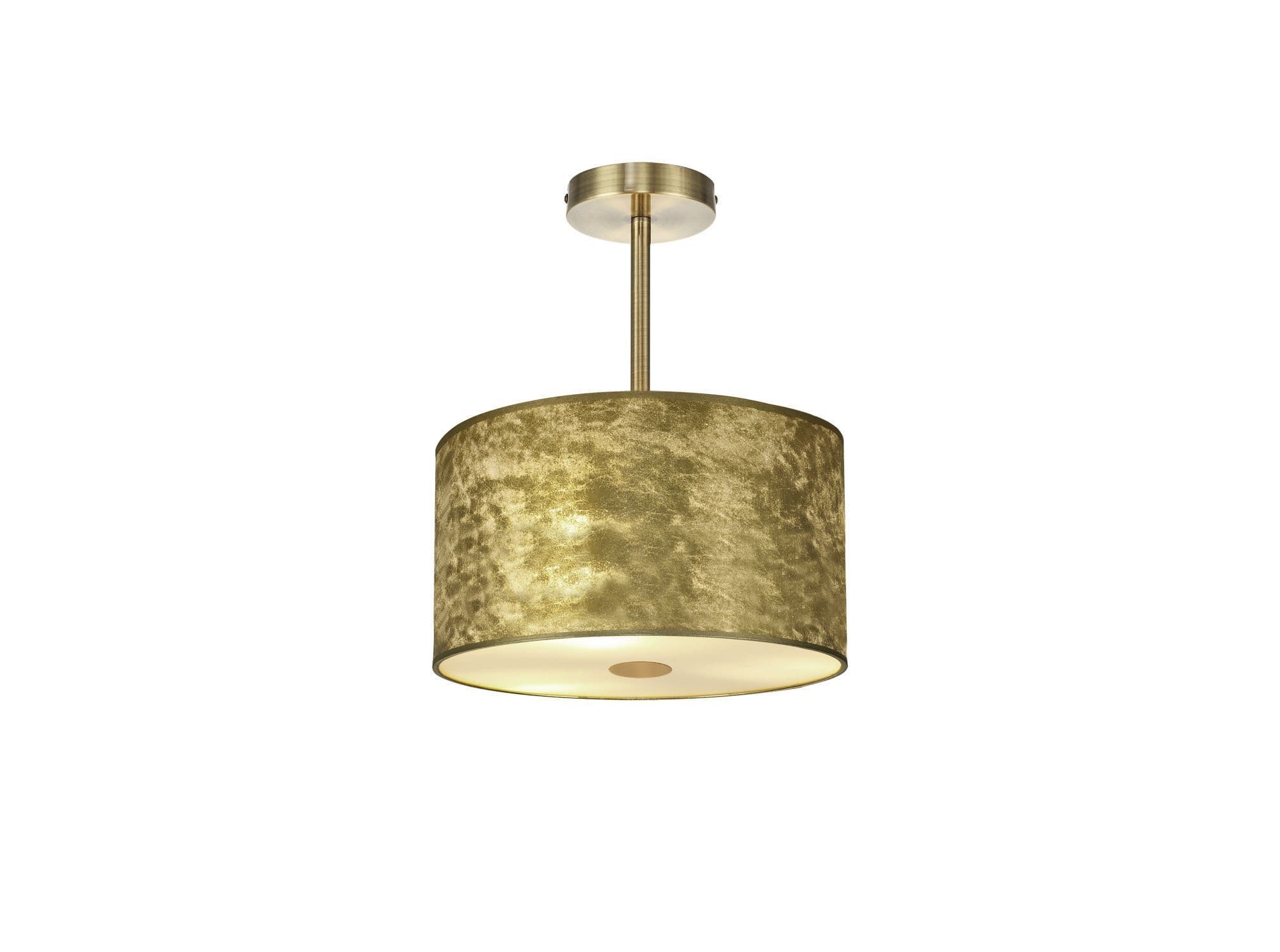 Sigma Round Cylinder 300 x 170mm Gold Foil With White Lining Shade