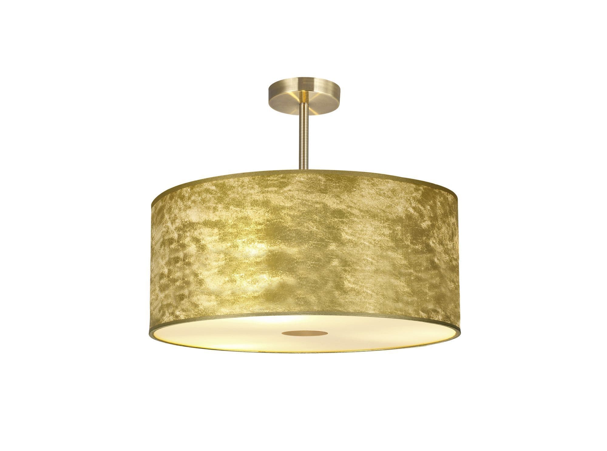 Sigma Round Cylinder 600 x 220mm Gold Foil With White Lining Shade