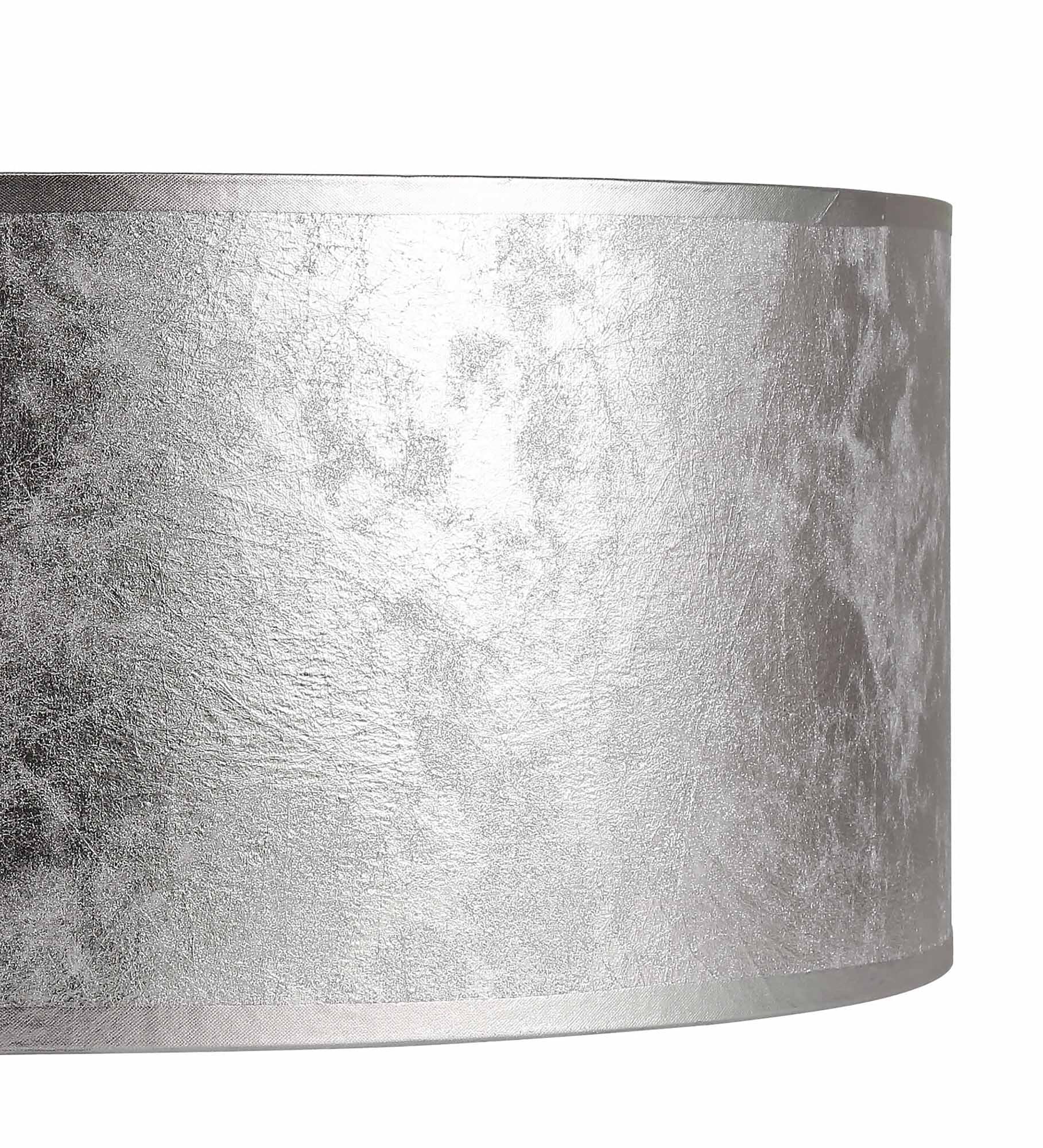 Sigma Round Cylinder 600 x 220mm Silver Foil With White Lining Shade
