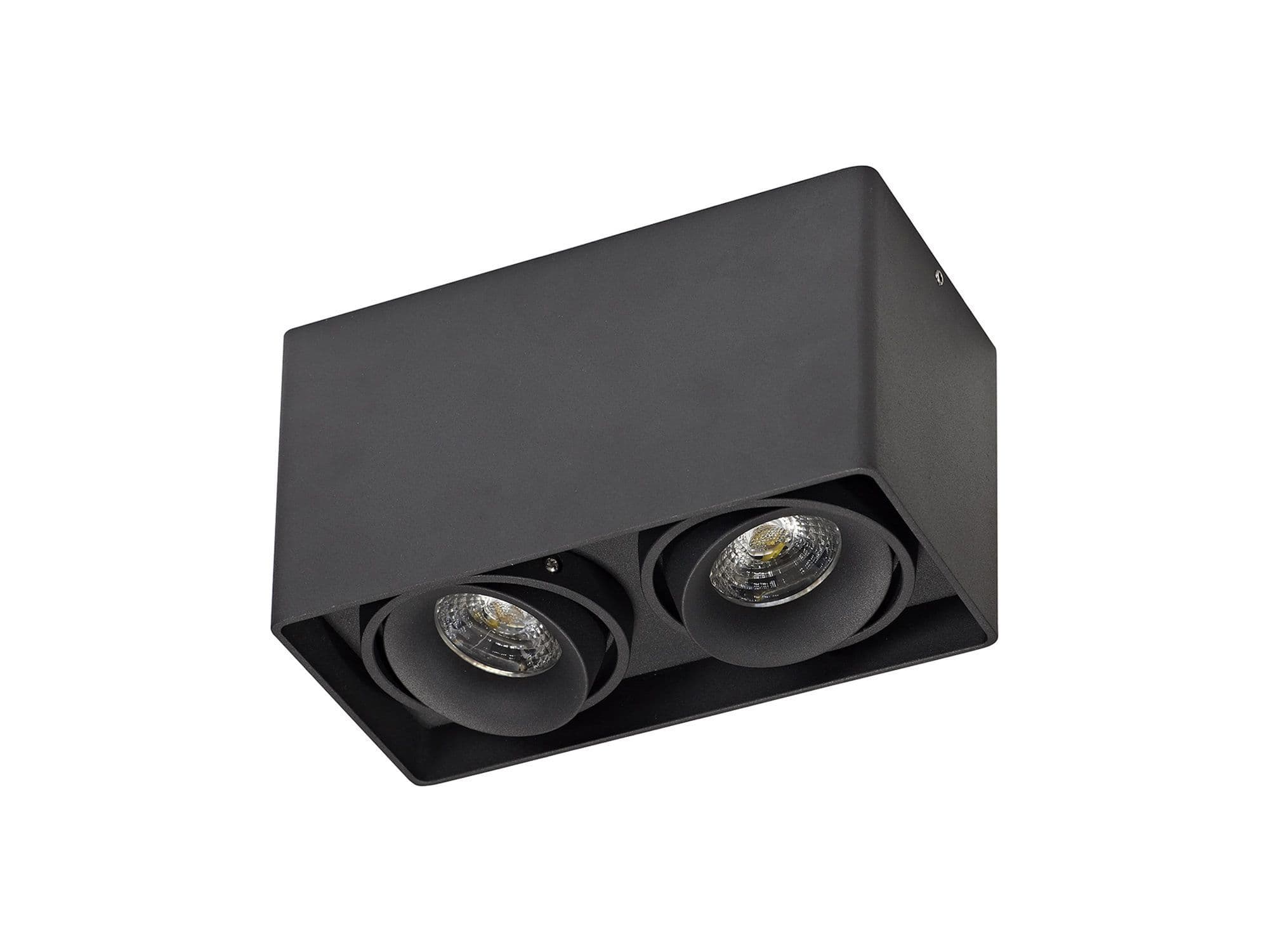 Stom Adjustable Rectangular Spotlight 2 Light GU10 Sand Black