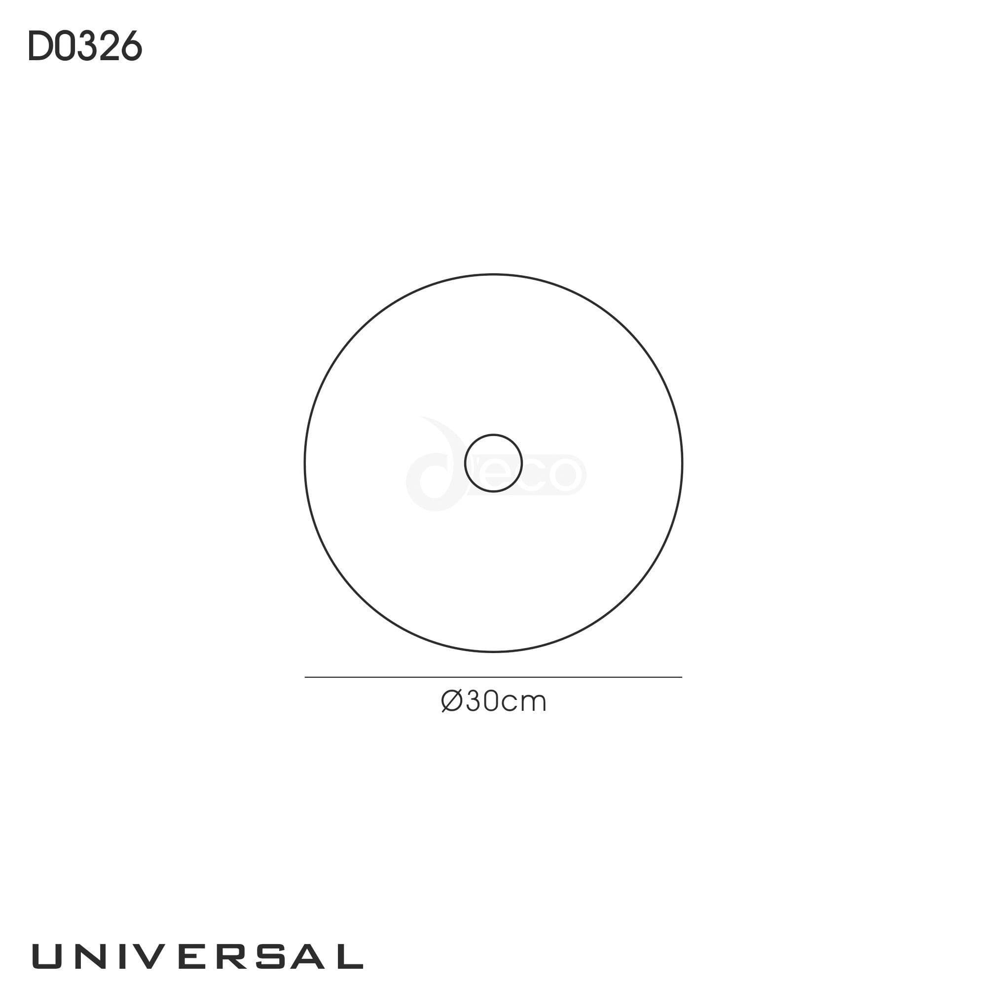 Universal 300mm Frosted Acrylic Diffuser With Antique Brass Centre Detail