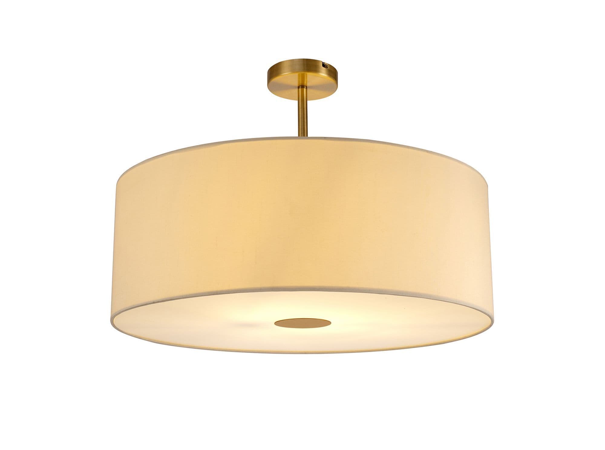 Universal 600mm Frosted Acrylic Diffuser With Antique Brass Centre Detail