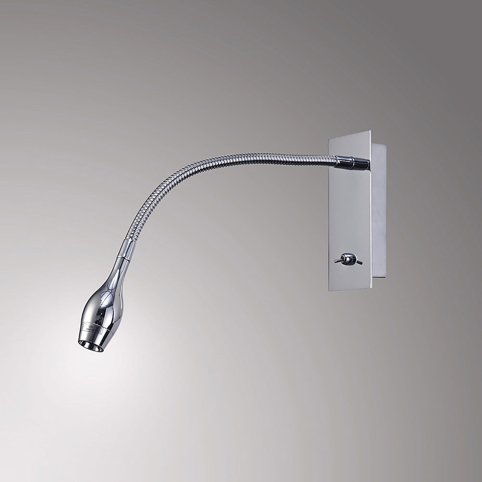 Winslow 3W LED Oval Head Wall Lamp With Flexible Arm Switch On Base ...