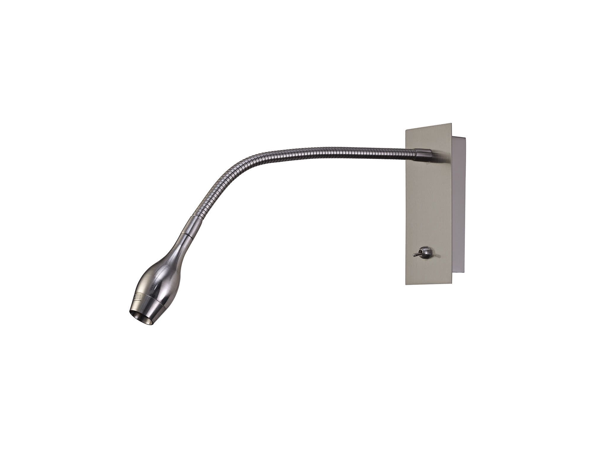 Winslow 3W LED Oval Head Wall Lamp With Flexible Arm Switch On Base ...