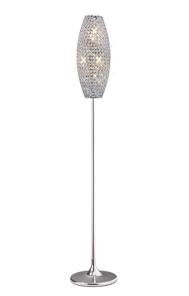 Drake Floor Lamp 4 Light G9 Polished Chrome/Crystal