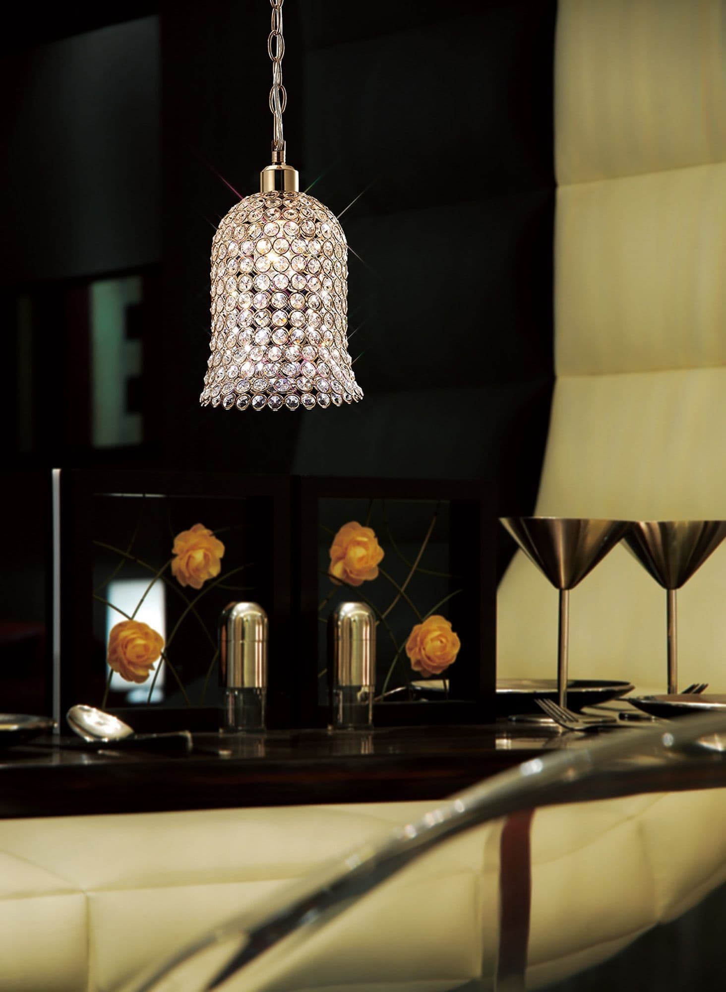 Dudley Ball Non-Electric SHADE ONLY French Gold/Crystal