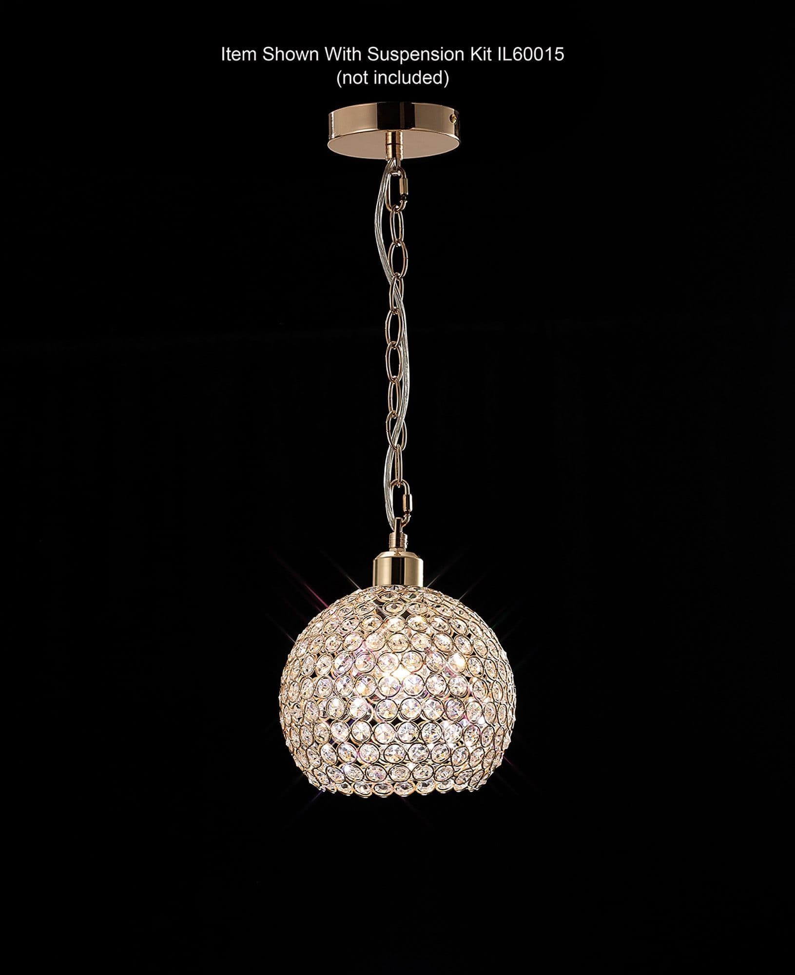 Dudley Ball Non-Electric SHADE ONLY French Gold/Crystal