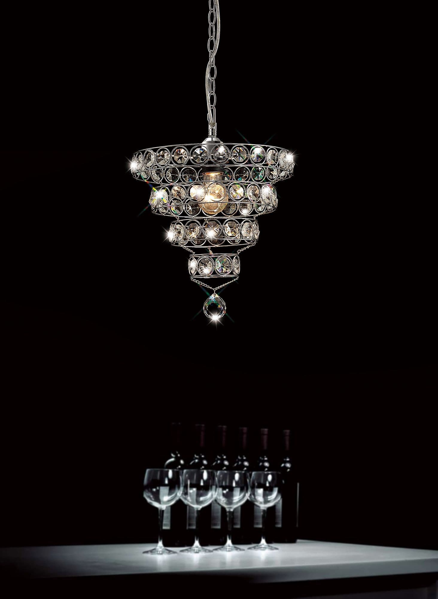 Dudley Crystal Ball Non-Electric SHADE ONLY Polished Chrome/Crystal