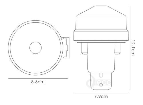 Espial Wall Mounted Photocell Kit IP65 5-45Lux 10A Clear Cover/Black
