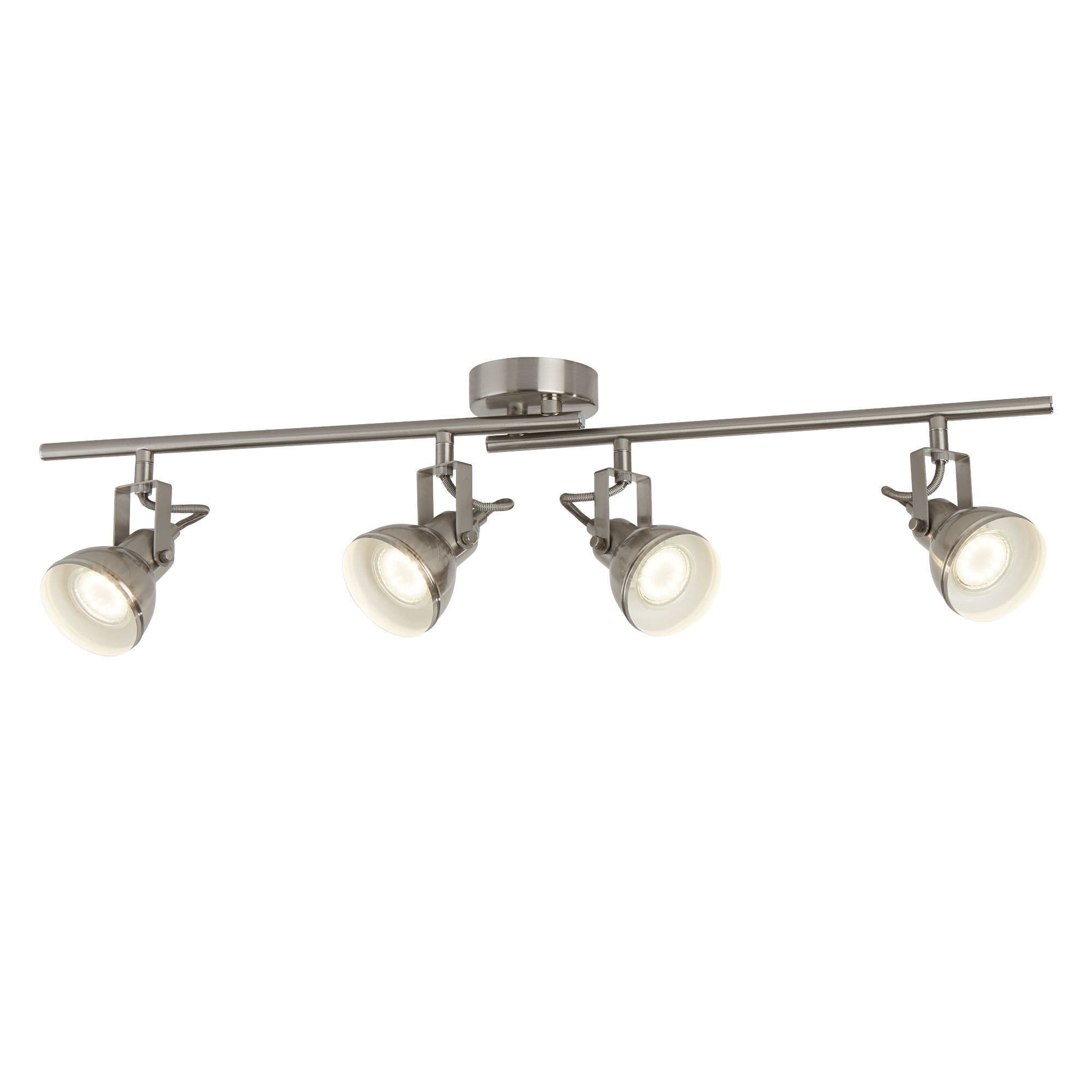 Focus - 4Lt Satin Silver Industrial Spotlight Split-Bar