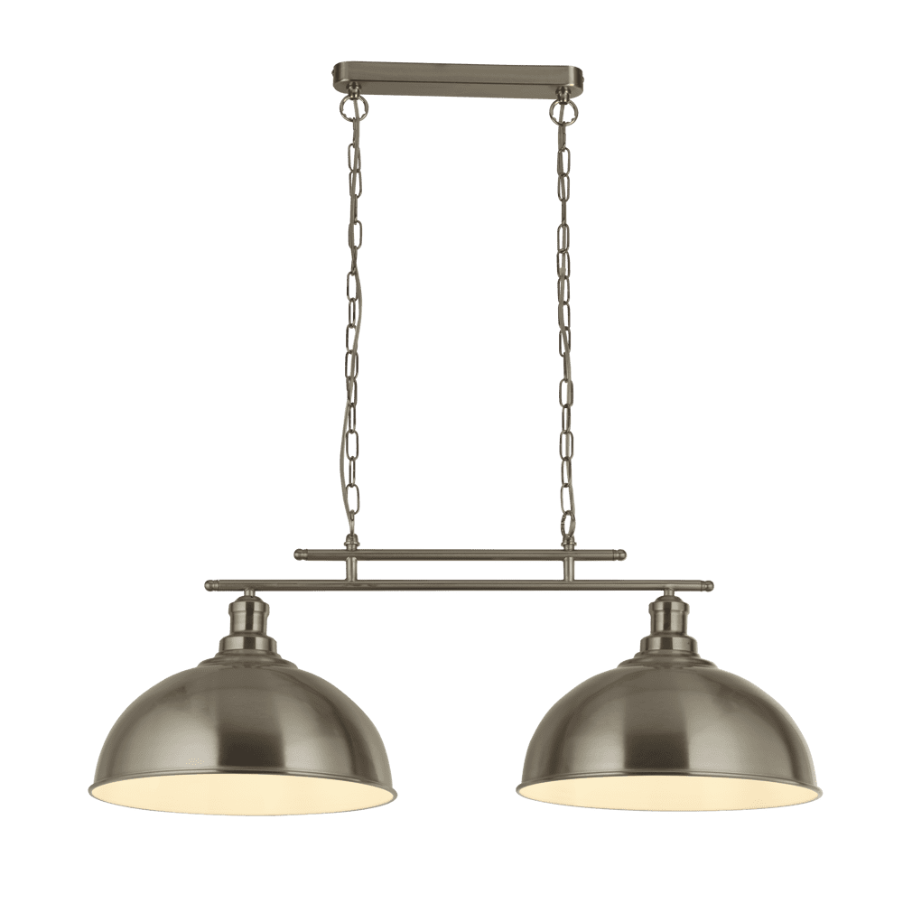 Fusion - 2Lt Ceiling Bar Satin Silver Ss Shades