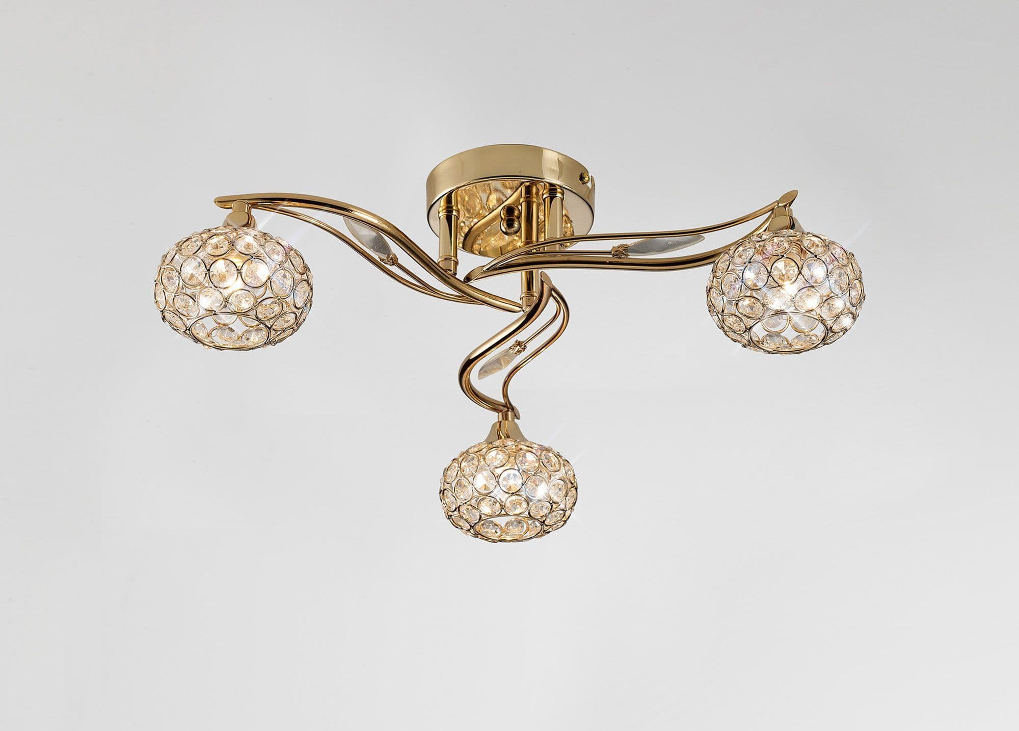 Gale Ceiling 3 Light G9 French Gold/Crystal