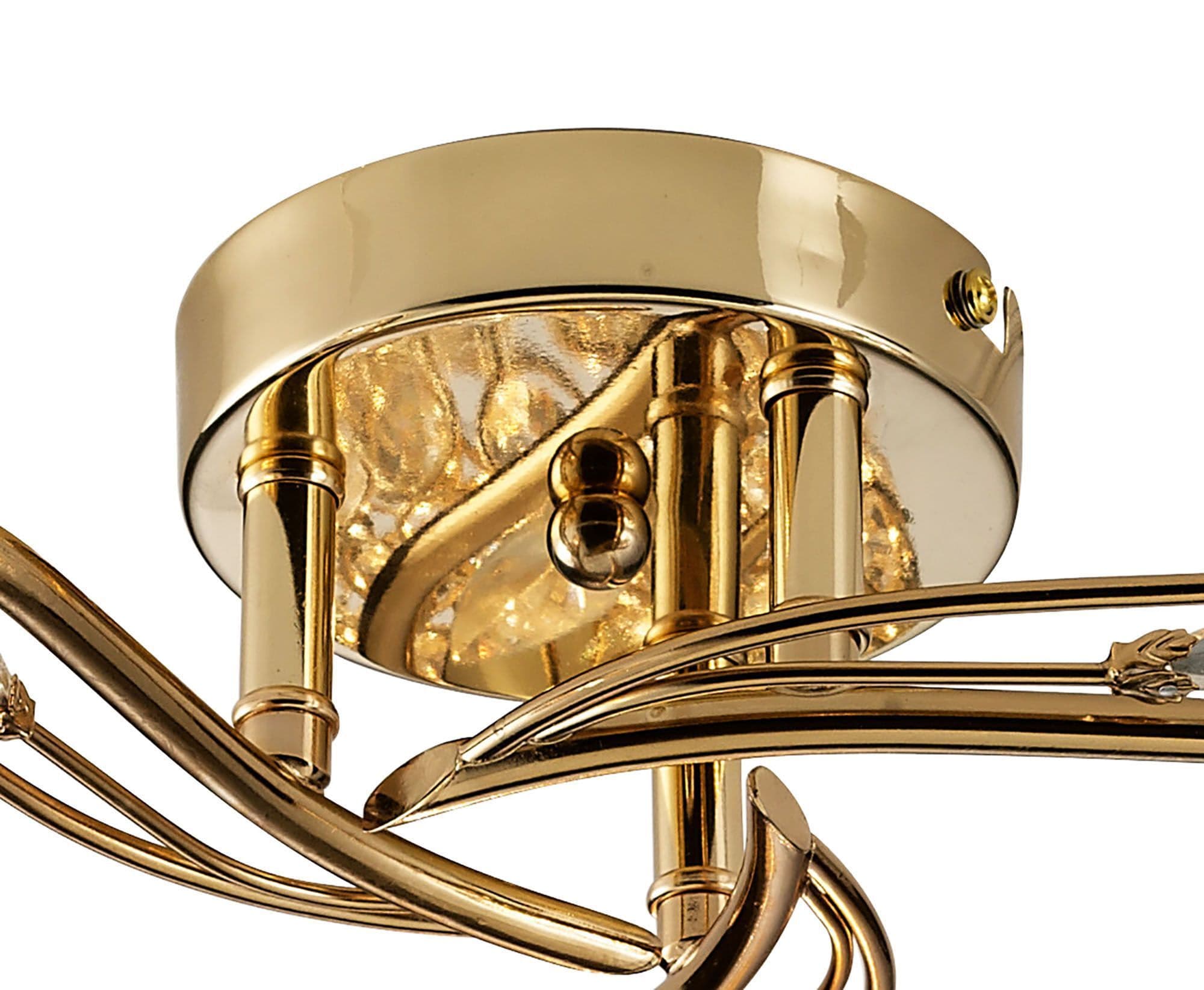 Gale Ceiling 3 Light G9 French Gold/Crystal