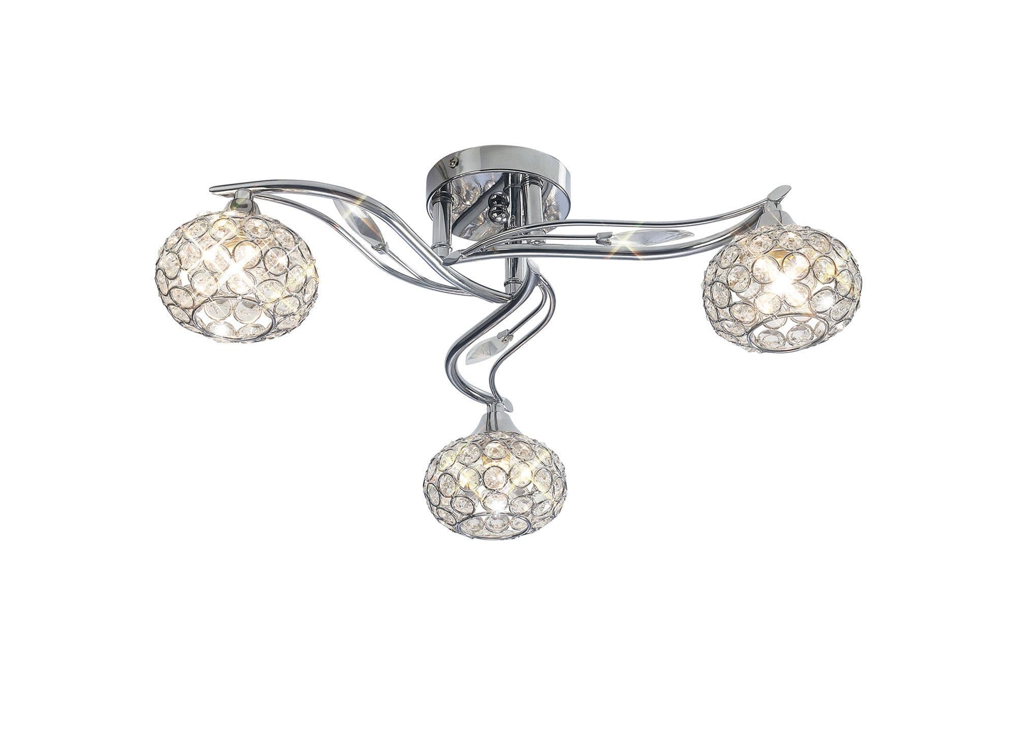 Gale Ceiling 3 Light G9 Polished Chrome/Crystal