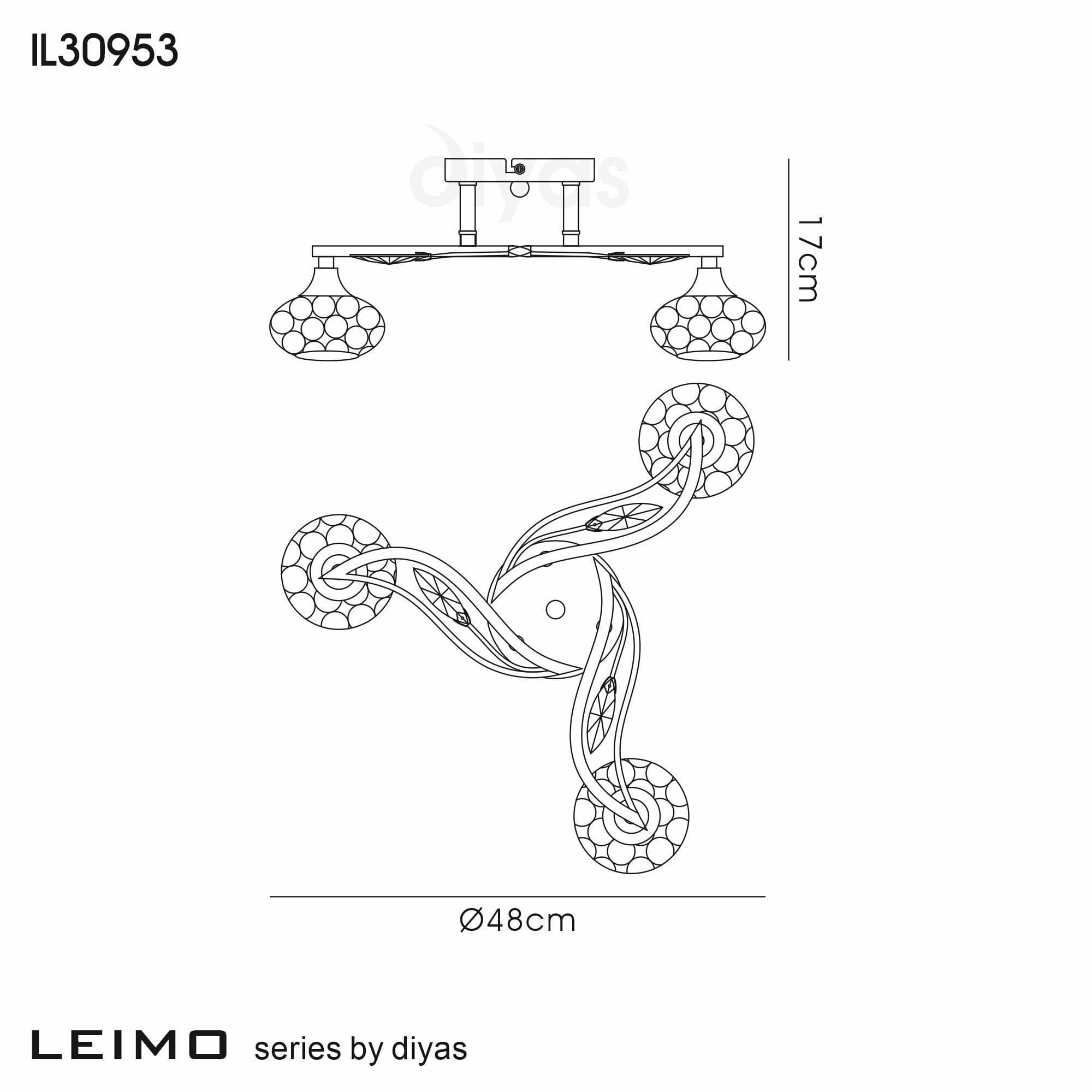 Gale Ceiling 3 Light G9 Polished Chrome/Crystal