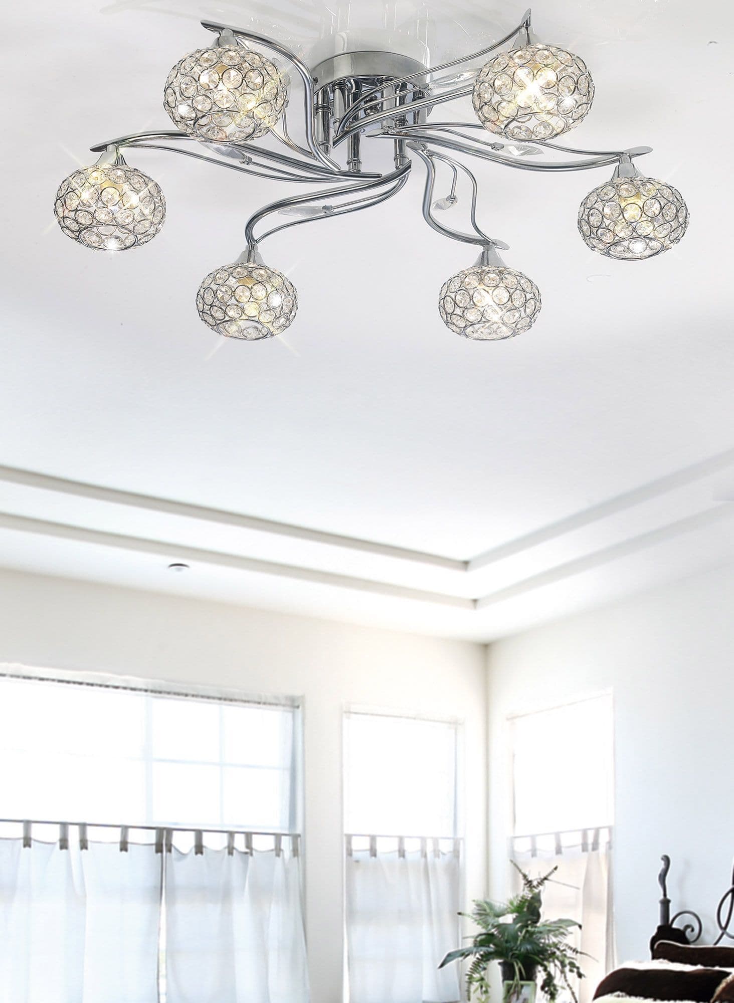 Gale Ceiling 3 Light G9 Polished Chrome/Crystal