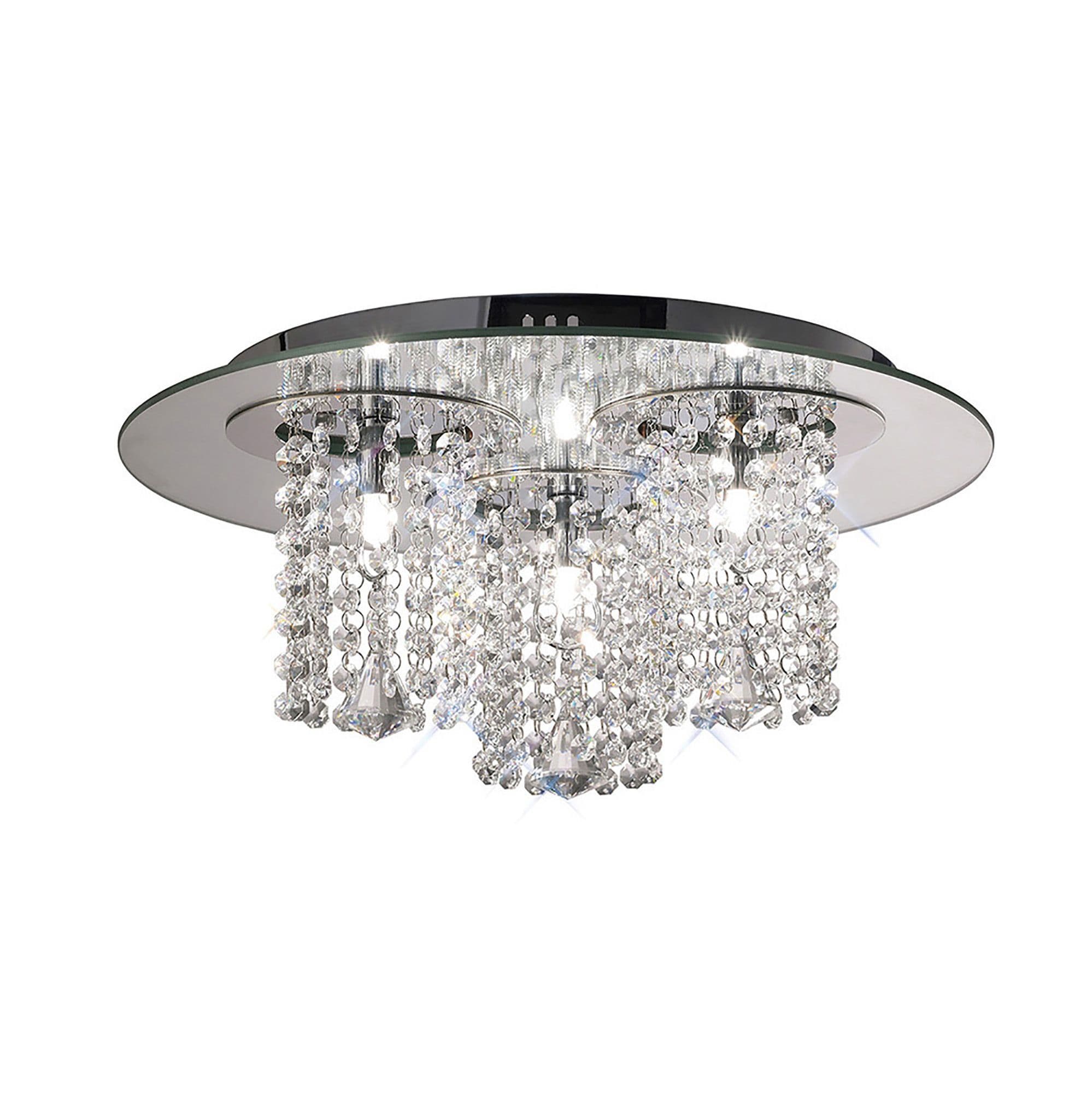 Hardy Ceiling 3 Light G9 Polished Chrome/Mirror/Crystal