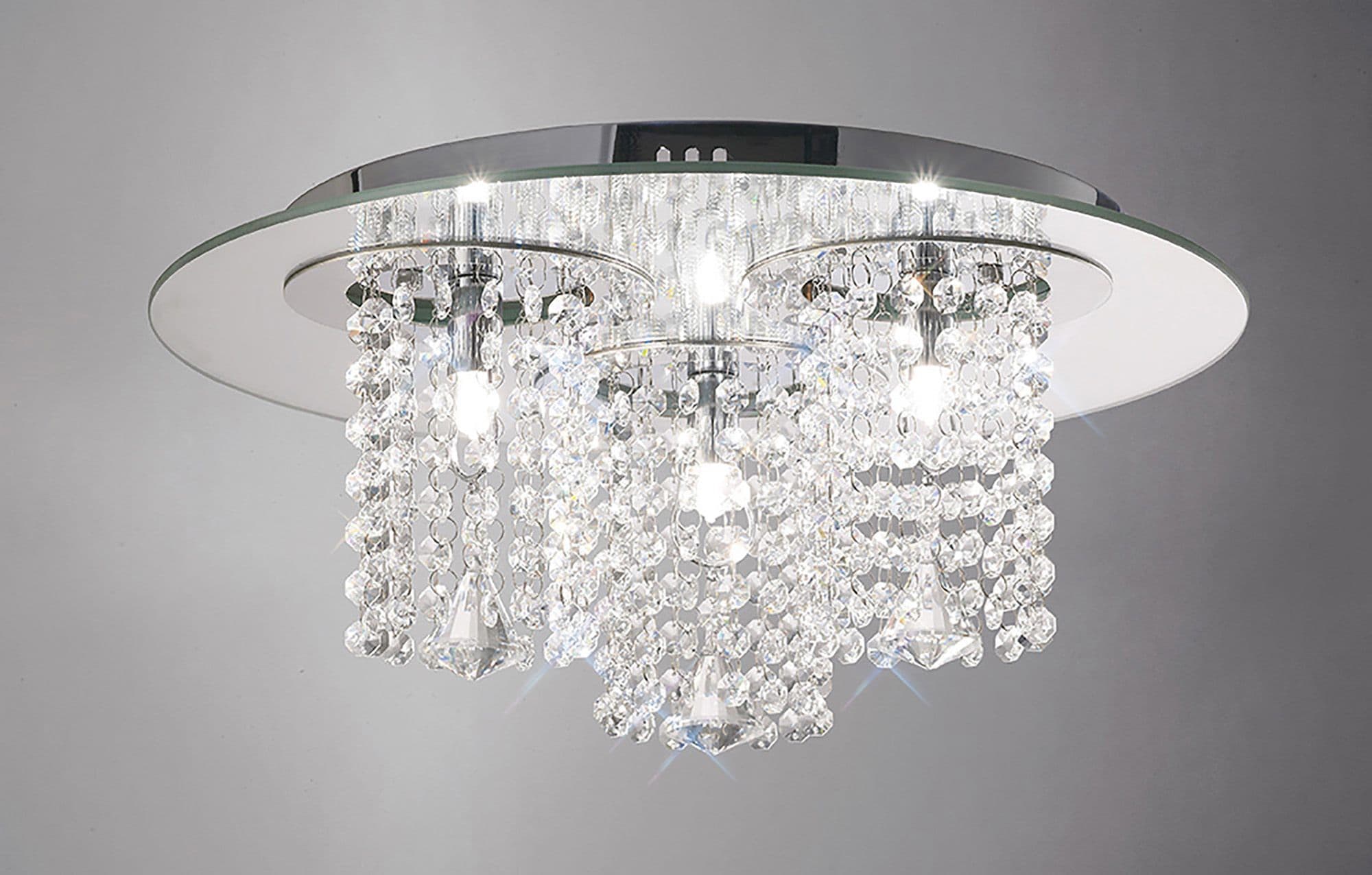 Hardy Ceiling 3 Light G9 Polished Chrome/Mirror/Crystal