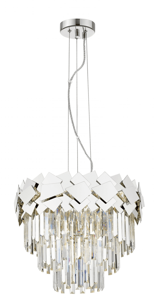 Impex Lighting Celine 6 Light Hanging Pendant Crystal Laser Cut in ...