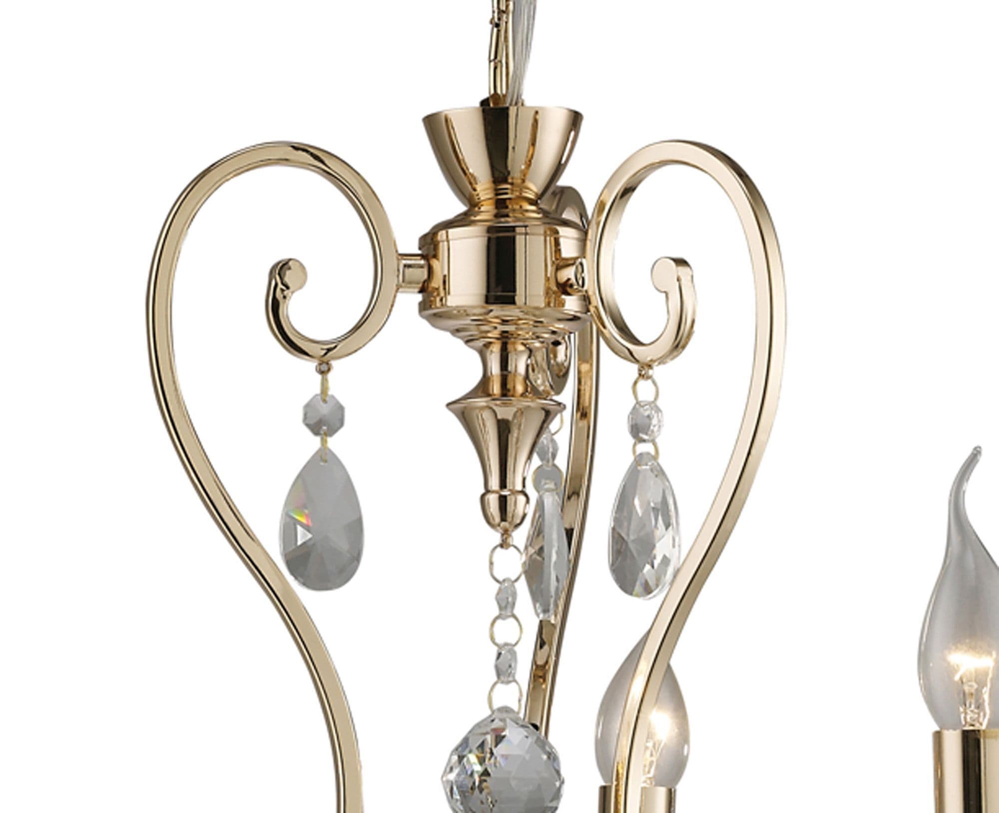 Jude Pendant 3 Light E14 French Gold/Crystal