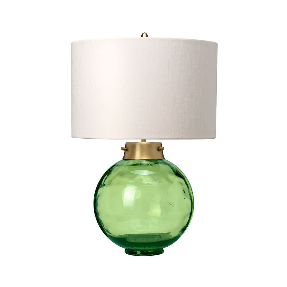 Kara Table Lamp - Dark Green Glass with Origami Shade DL-KARA-TL-GREEN