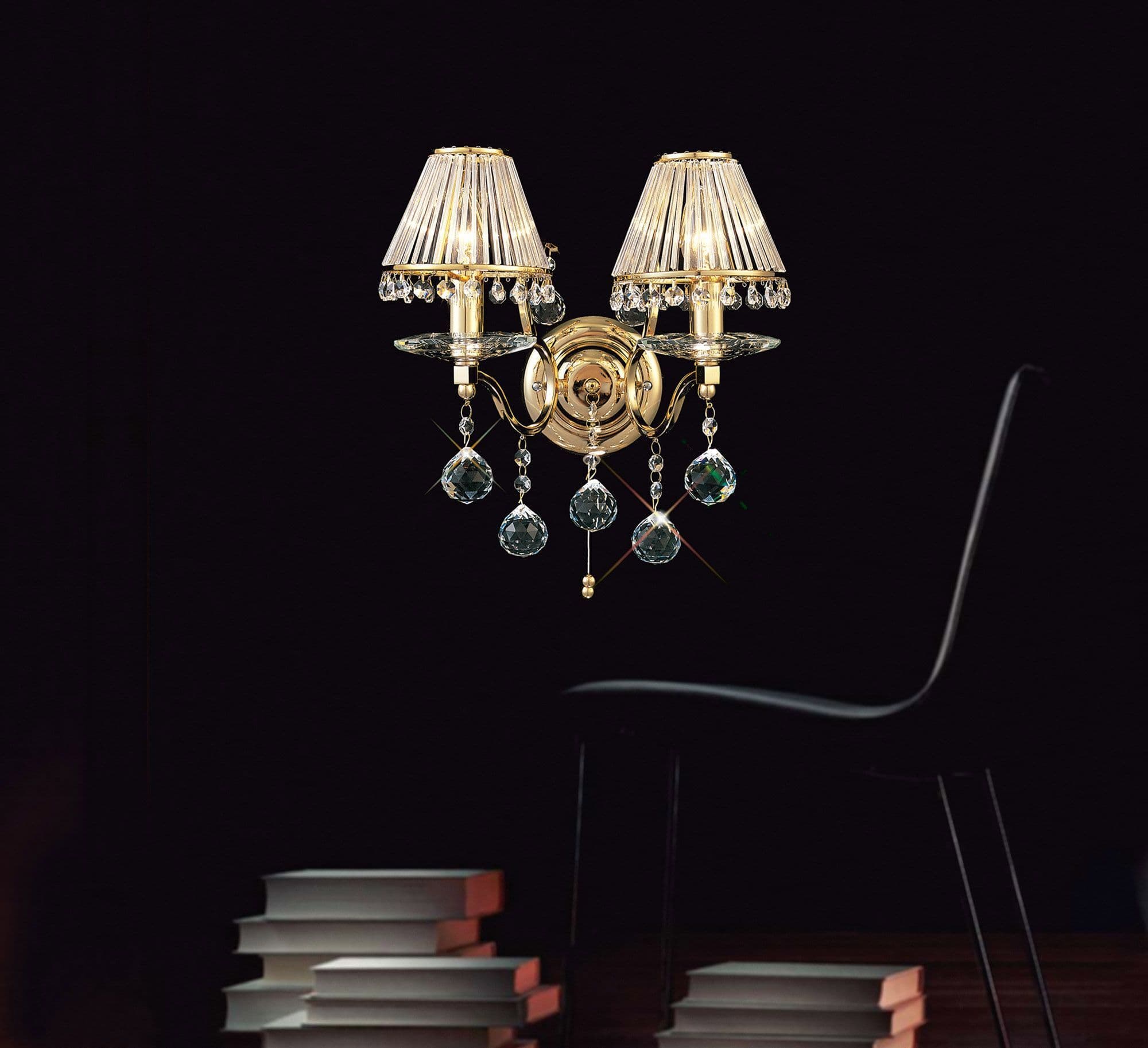 Kendrick Pendant 8 Light E14 French Gold/Crystal