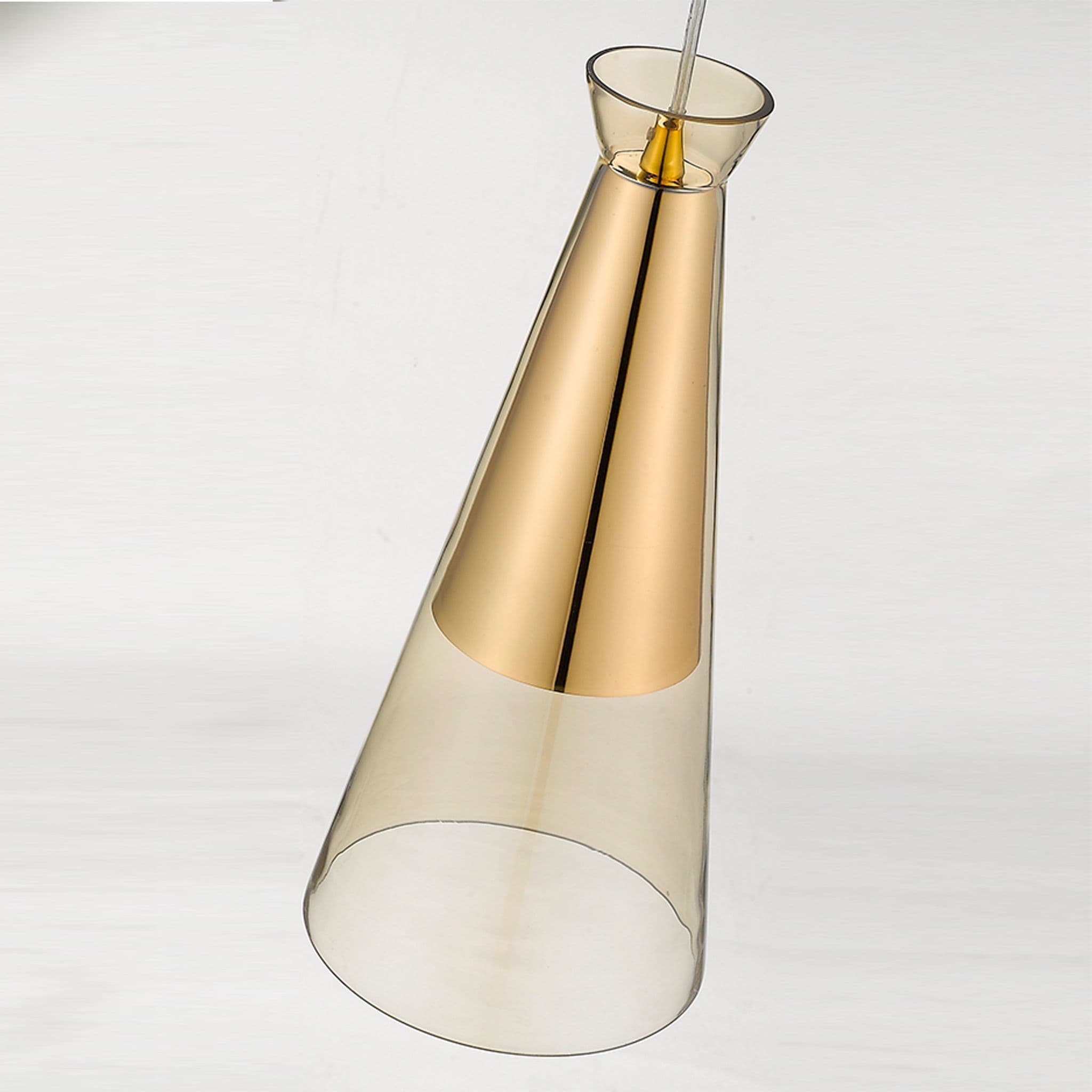 Lentish 1 Light Pendant Luminaire In Champagne Gold