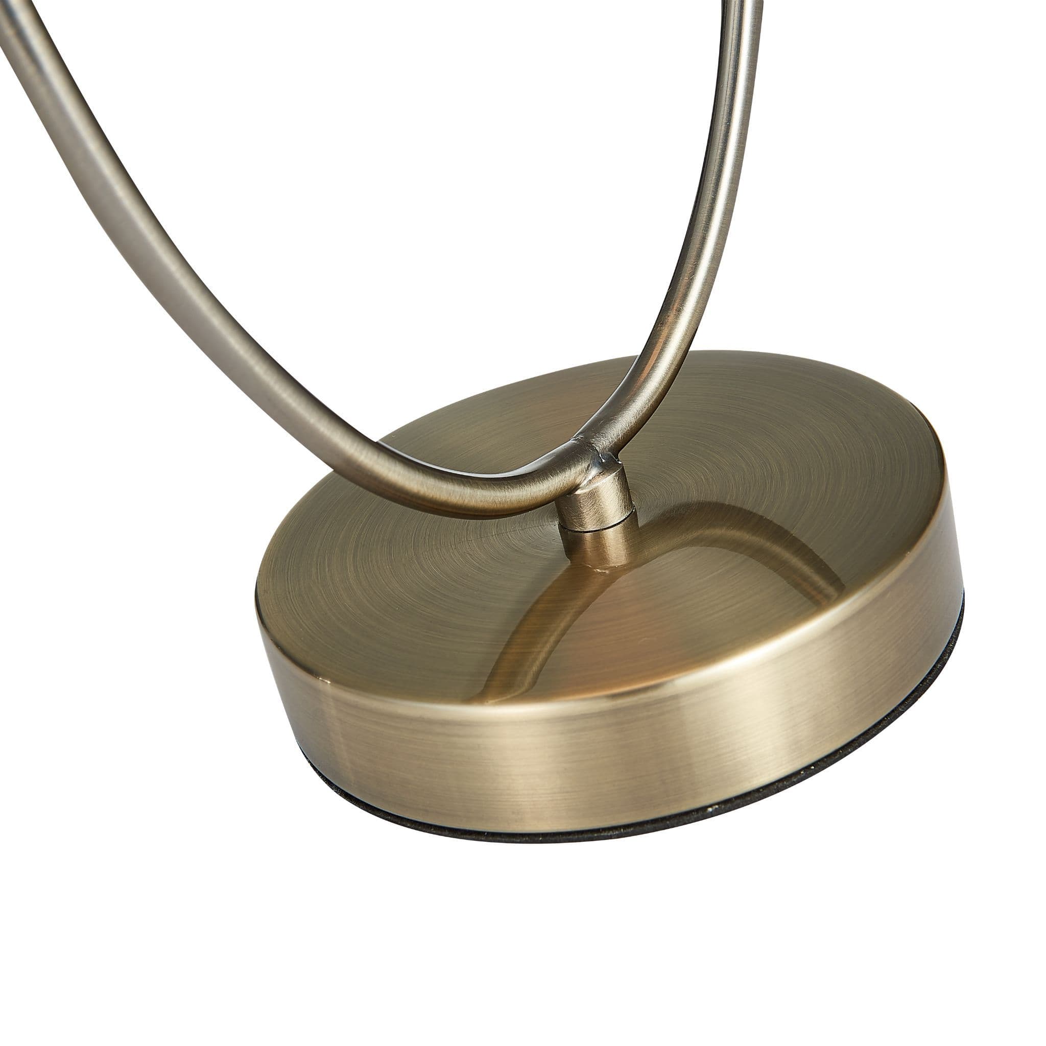 Meyburn Table Lamp luminaire in Antique Brass with Opal Glass