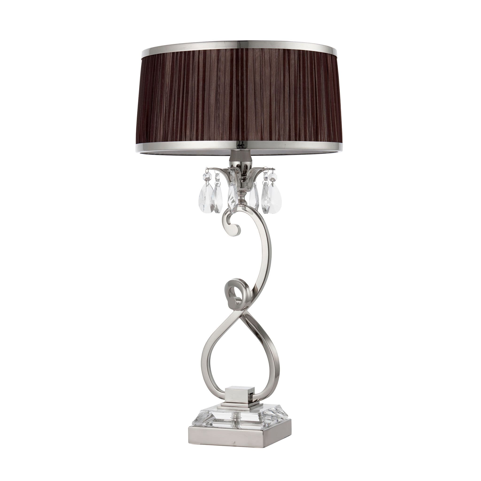 Oksana nickel table lamp