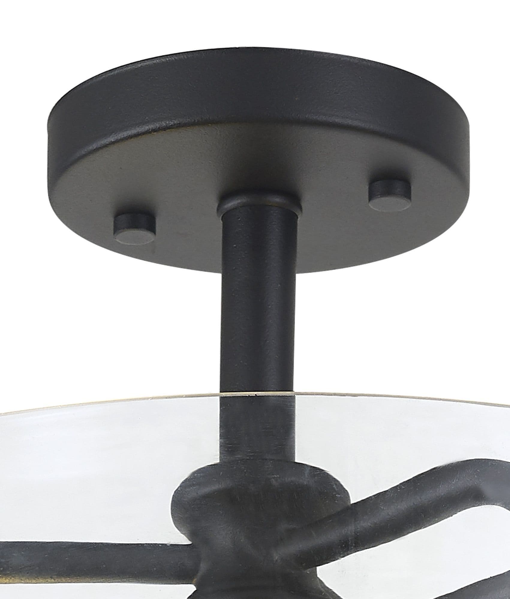 Orbit Semi Flush Ceiling 2 Light E27 - Multiple Colours Black ...