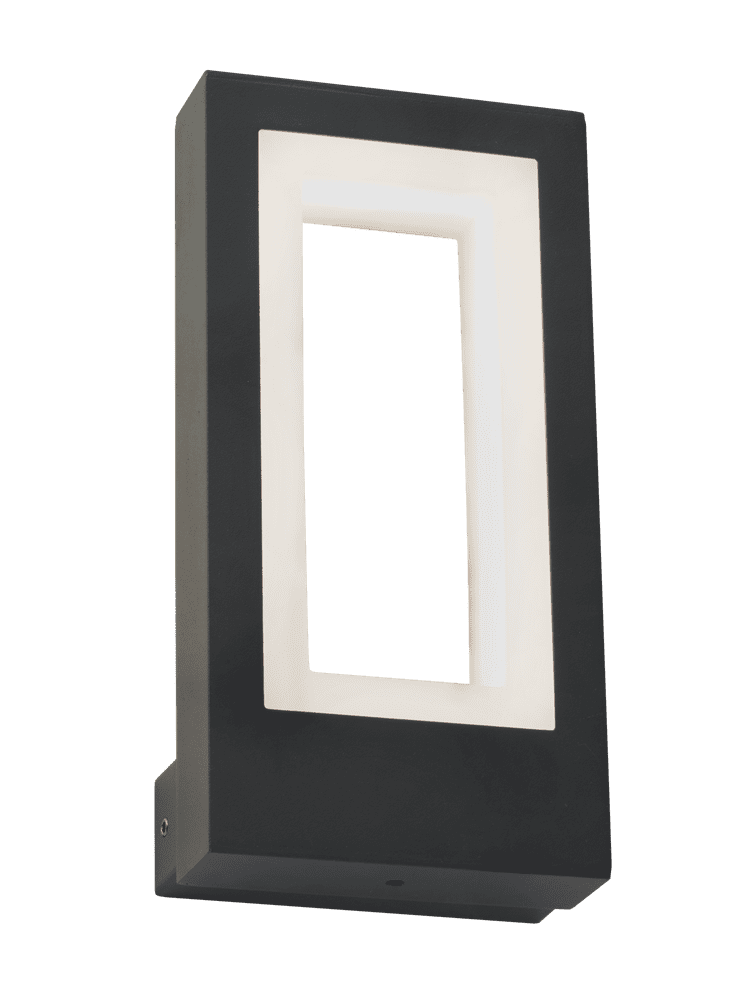 Outdoor Led Wall/Porch Light - Dark Grey With Frosted Diffuser