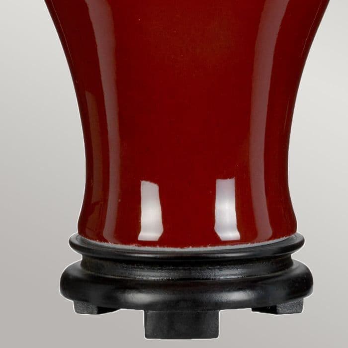Oxblood Temple Jar 1 Light Table Lamp With Tall Empire Shade/DL-OXBLOOD ...