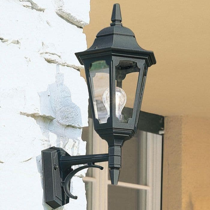 Parish 1 Light Up Wall Lantern/PR1-BLACK