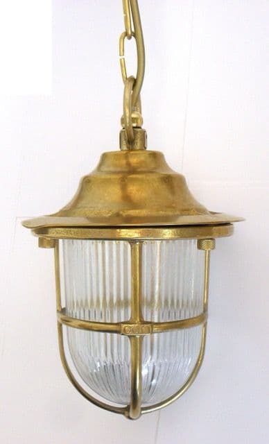 Pendant Lantern Raw Brass