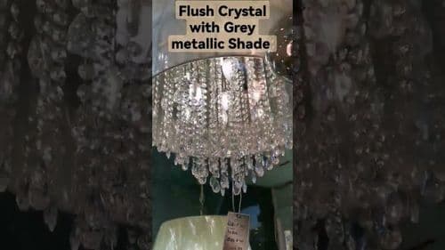 Royale Flush 10 Light Grey Fabric & Crystal GSBFL2281/10