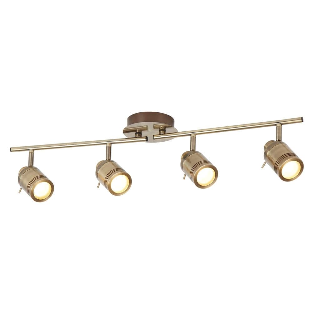 Samson 4Lt Ip44 Bathroom Spot Split-Bar Antique Brass