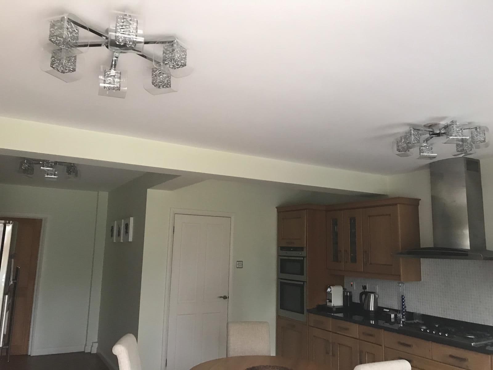 Iolland Flush 6 Light Flush Fitting In Chrome with Weaved Chrome Metal ...