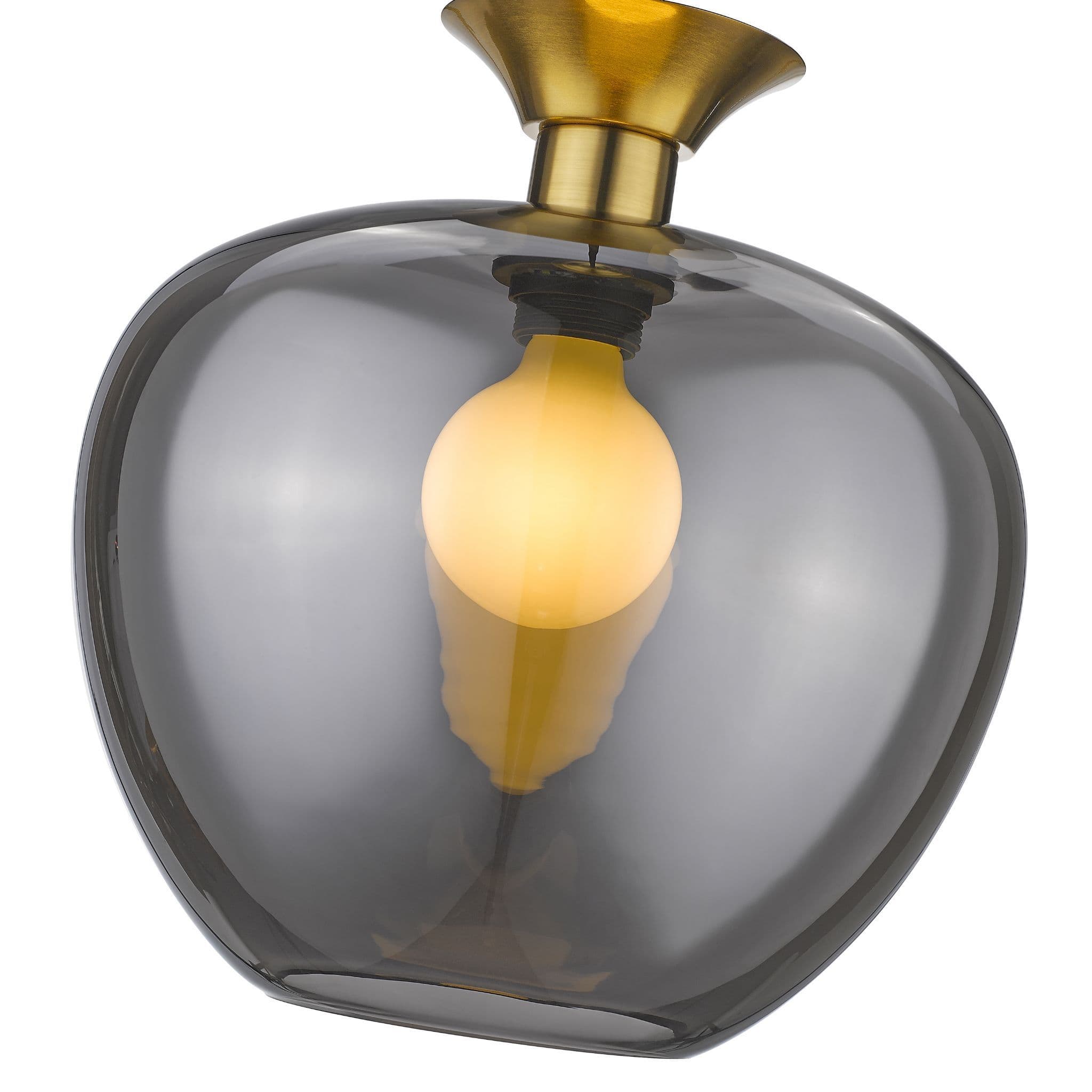Tienna Pendant Luminaire In Smoked Grey
