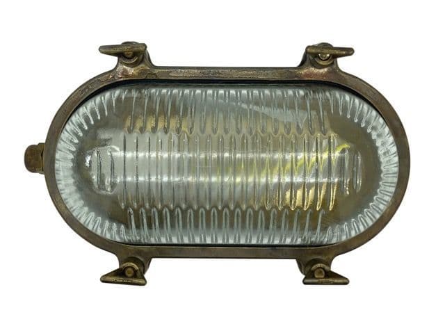 Small Standard Bulkhead Plain Antique Brass